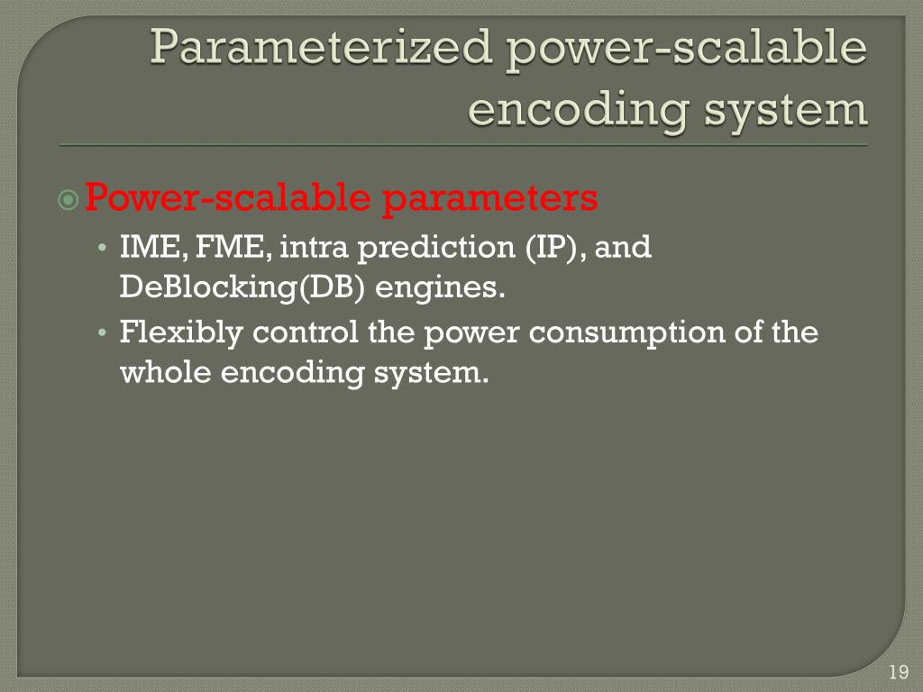 Ppt Algorithm And Architecture Design Of Power Oriented H264avc Baseline Profile Encoder For