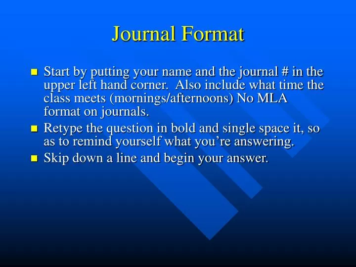 PPT - Journal Format PowerPoint Presentation, free download - ID:1798095