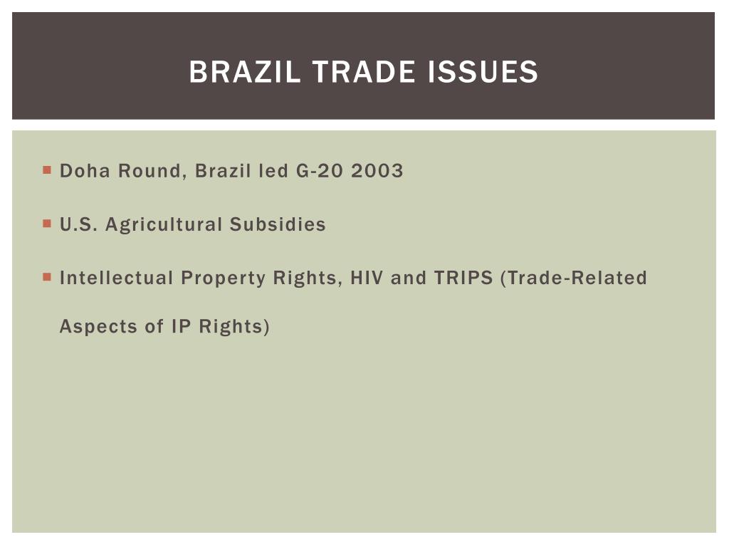 PPT - U.s. trade policy & the emerging markets of brazil and united ...