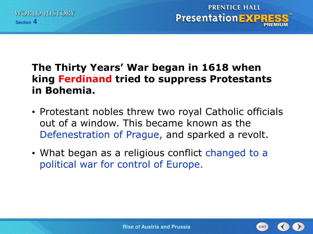 PPT - Outline the causes and results of the Thirty Years’ War ...