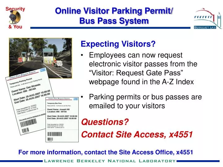 PPT - Online Visitor Parking Permit/ Bus Pass System PowerPoint ...