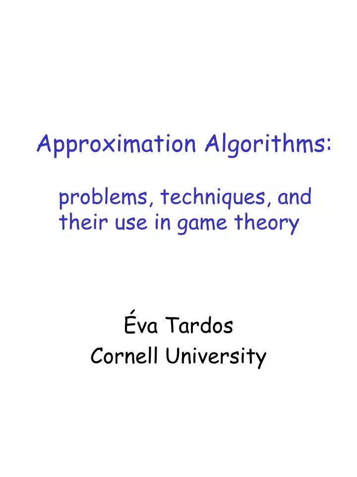 Ppt Approximation Algorithms Powerpoint Presentation Free Download Id 1799775