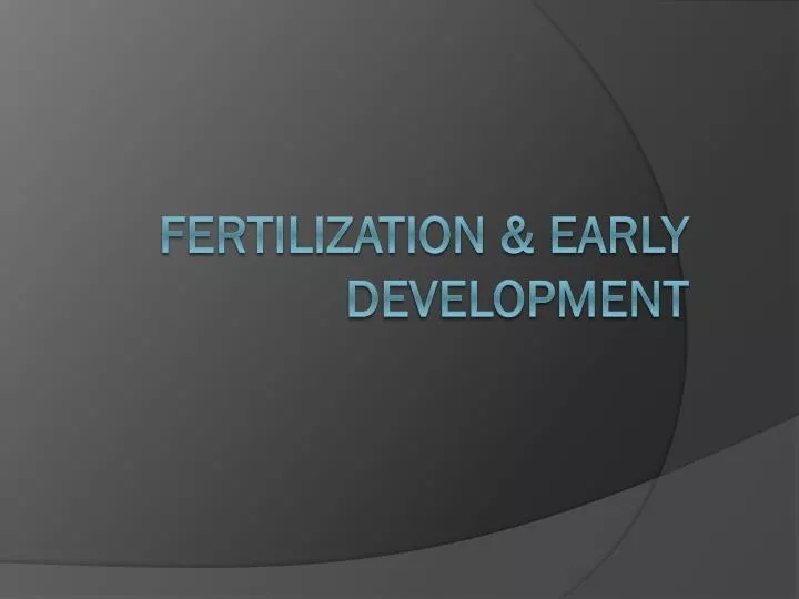 PPT - Fertilization & Early Development PowerPoint Presentation, free download - ID:1800073