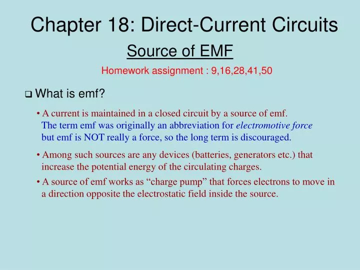 PPT - Chapter 18: Direct-Current Circuits PowerPoint Presentation, free ...