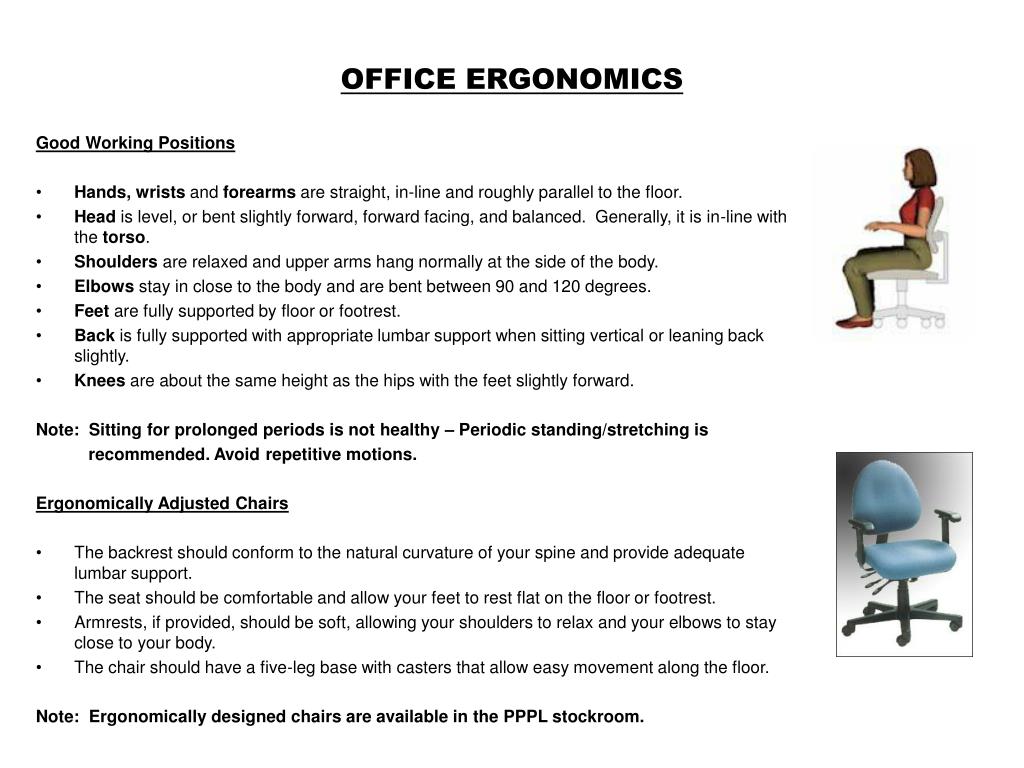 PPT - BUSINESS OPERATIONS DEPARTMENT SAFETY BRIEFING OFFICE ERGONOMICS ...