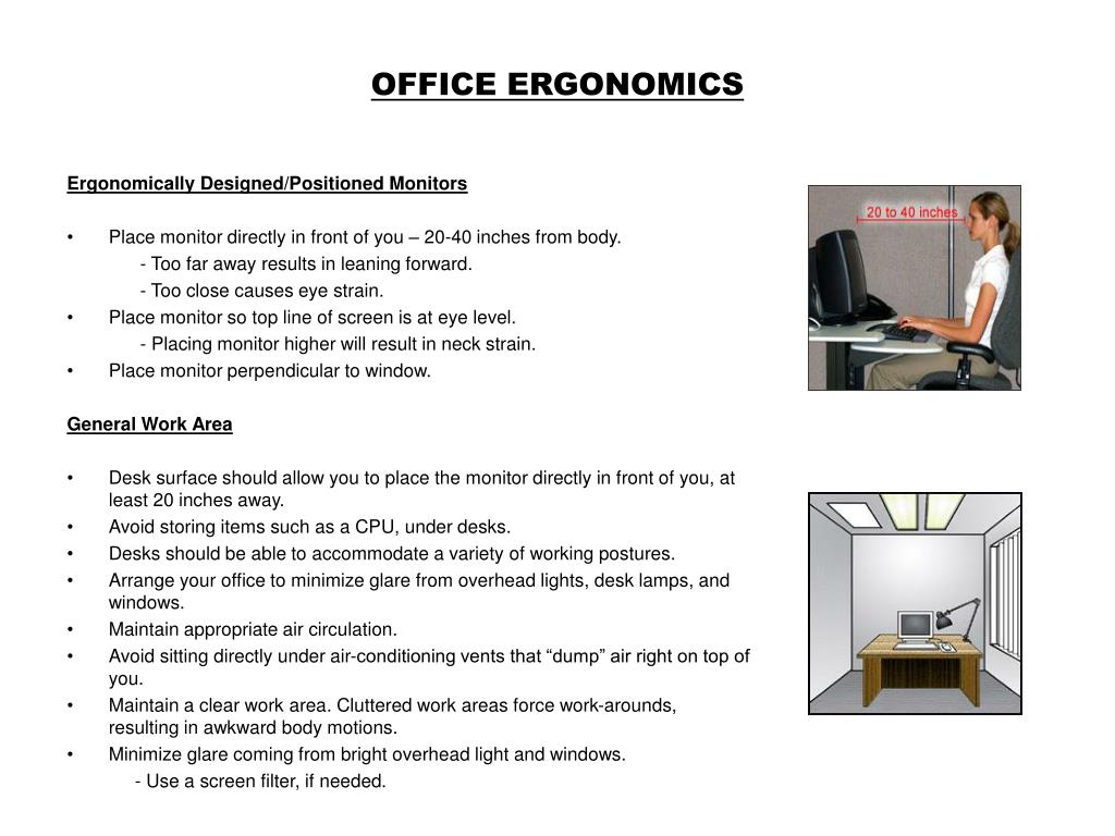 PPT - BUSINESS OPERATIONS DEPARTMENT SAFETY BRIEFING OFFICE ERGONOMICS ...