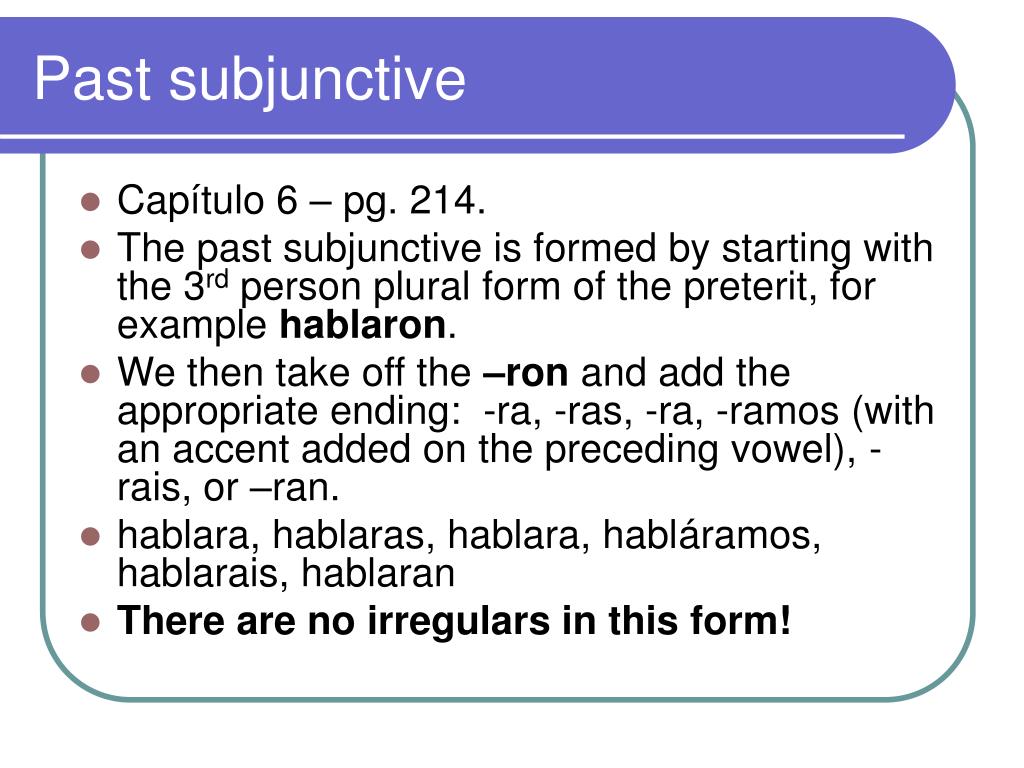 PPT - Mastering Spanish Subjunctive: Present, Past, and Perfect Forms ...