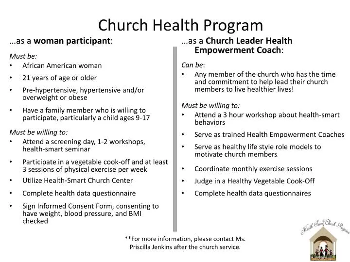 PPT - Church Health Program PowerPoint Presentation, free download - ID ...