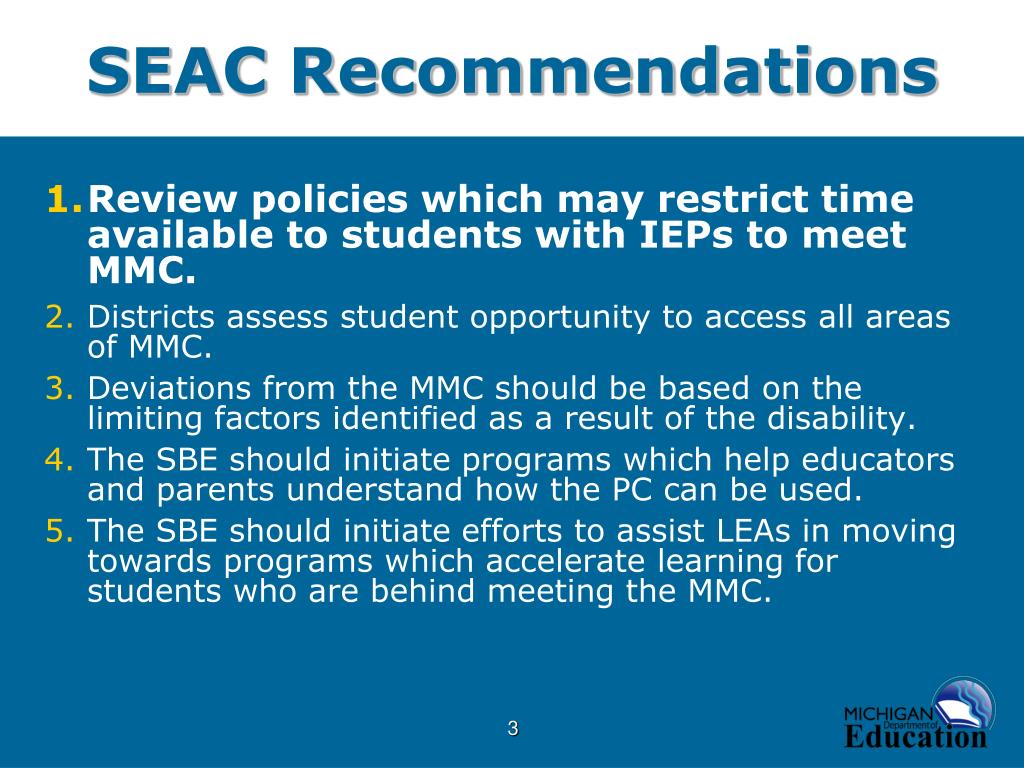 PPT - Personal Curriculum: Special Education Advisory Committee ...