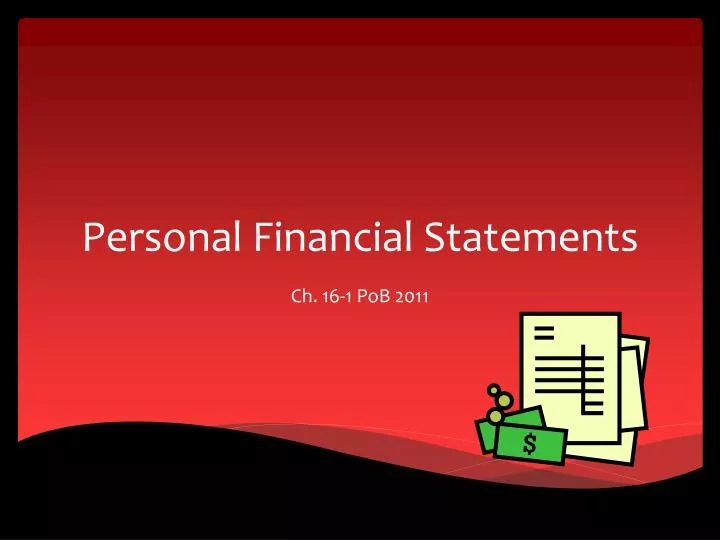 PPT - Personal Financial Statements PowerPoint Presentation, free ...