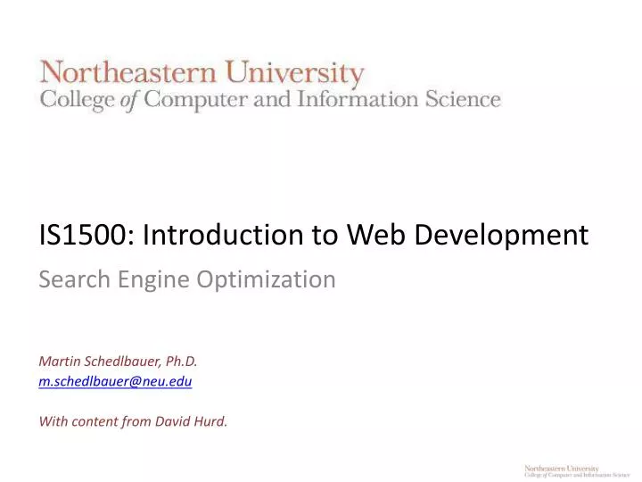 PPT - IS1500: Introduction to Web Development PowerPoint Presentation, free download - ID:1802570