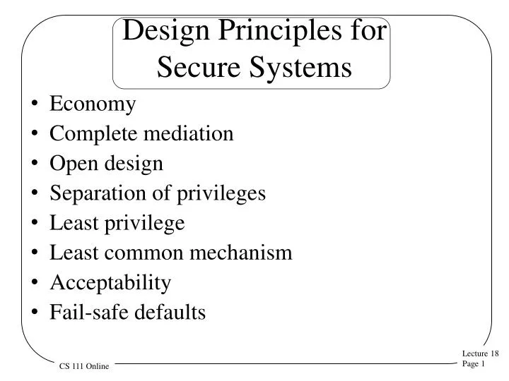 PPT - Design Principles for Secure Systems PowerPoint Presentation ... PPT - Design Principles for Secure Systems PowerPoint Presentation ...