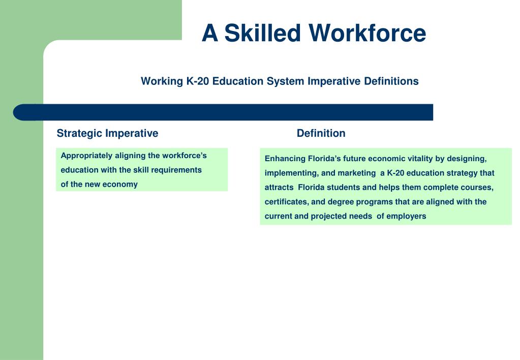 PPT - A Skilled Workforce A Presentation to the CEPRI Workforce Committee on Strategic Planning ...