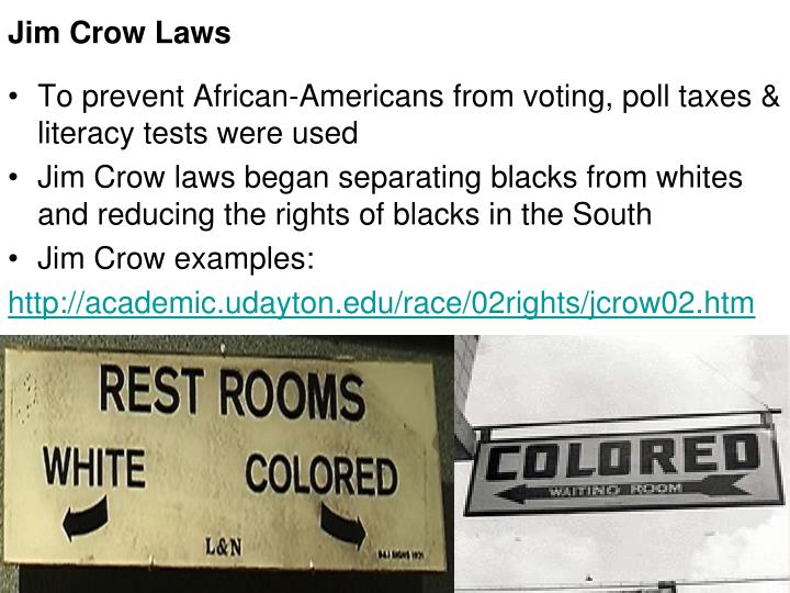 Jim Crow Laws Voting Test