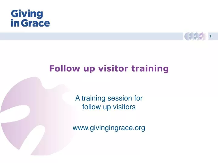 PPT - Follow up visitor training PowerPoint Presentation, free download ...