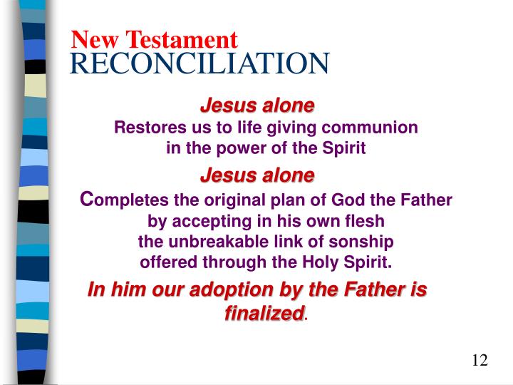 PPT - RECONCILIATION PowerPoint Presentation - ID:1803084