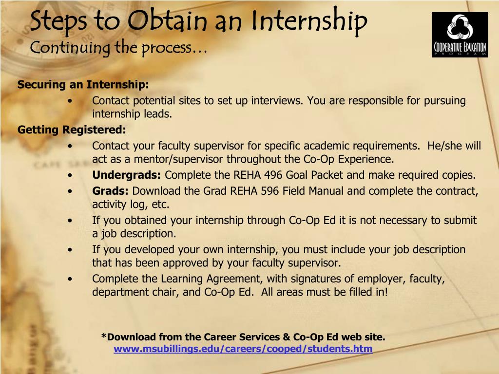 PPT - Co-Op Ed Internships for Rehabilitation Students PowerPoint ...
