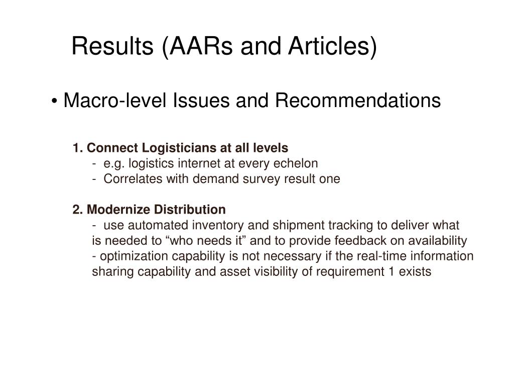PPT - Military Logistics Cargo Distribution Management for the Next ...