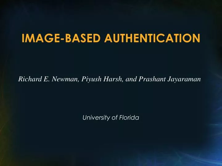 PPT - IMAGE-BASED AUTHENTICATION PowerPoint Presentation, free download ...