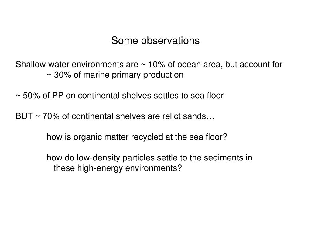 PPT - Shallow -water sediments: Early diagenesis in sandy sediments ...