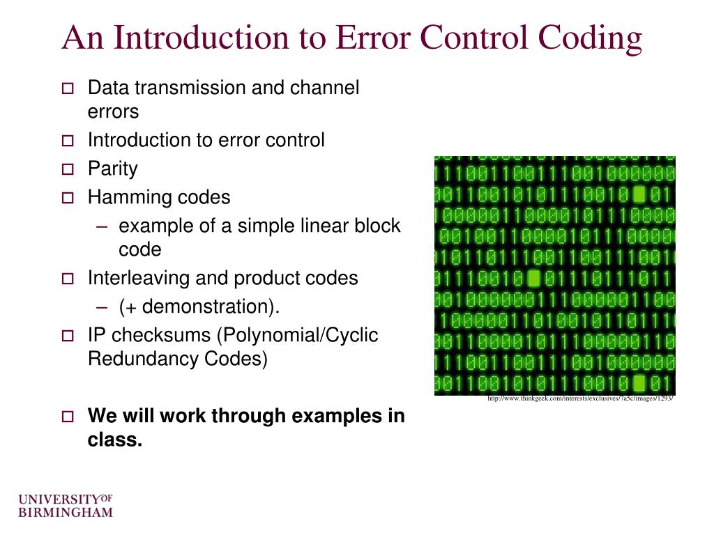 Ppt Computer Networking Error Control Coding Powerpoint Presentation Id1805097