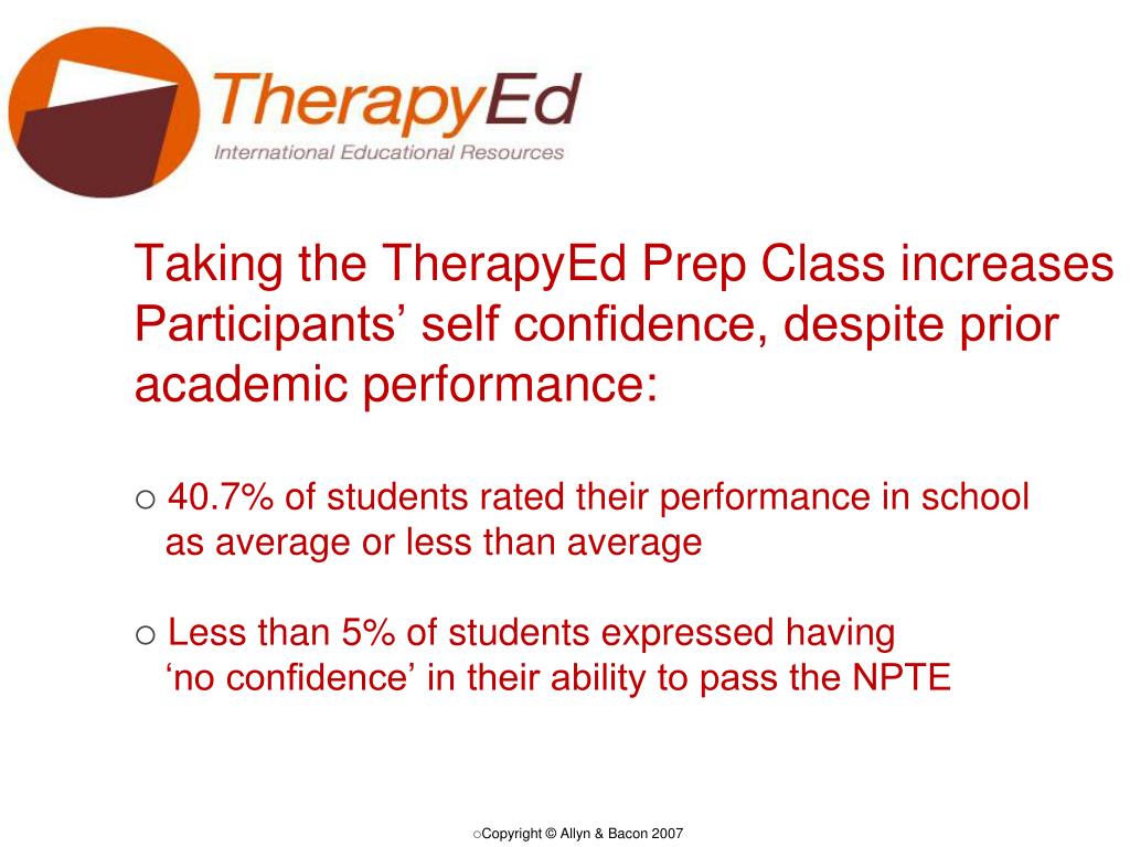 PPT - Outcome Study of TherapyEd Physical Therapy Licensure Exam Prep ...