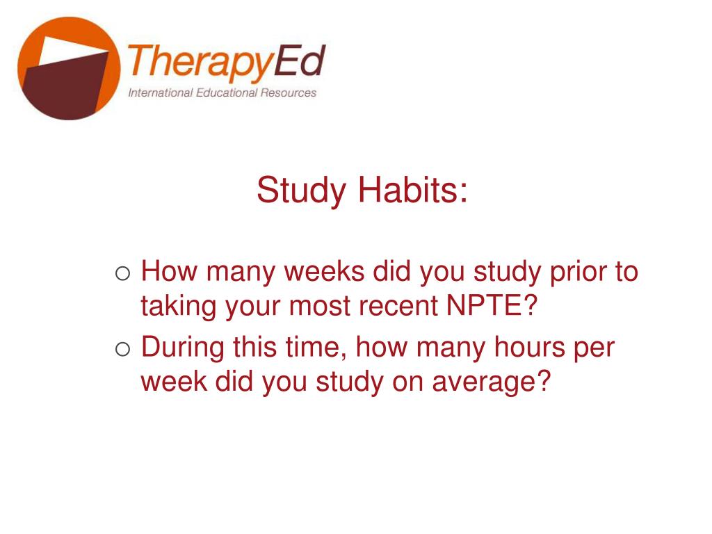PPT - Outcome Study of TherapyEd Physical Therapy Licensure Exam Prep ...