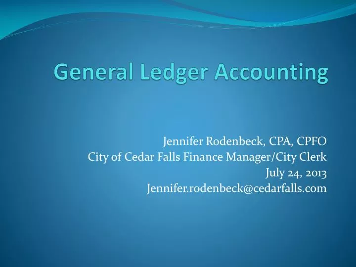 PPT - General Ledger Accounting PowerPoint Presentation, free download ...