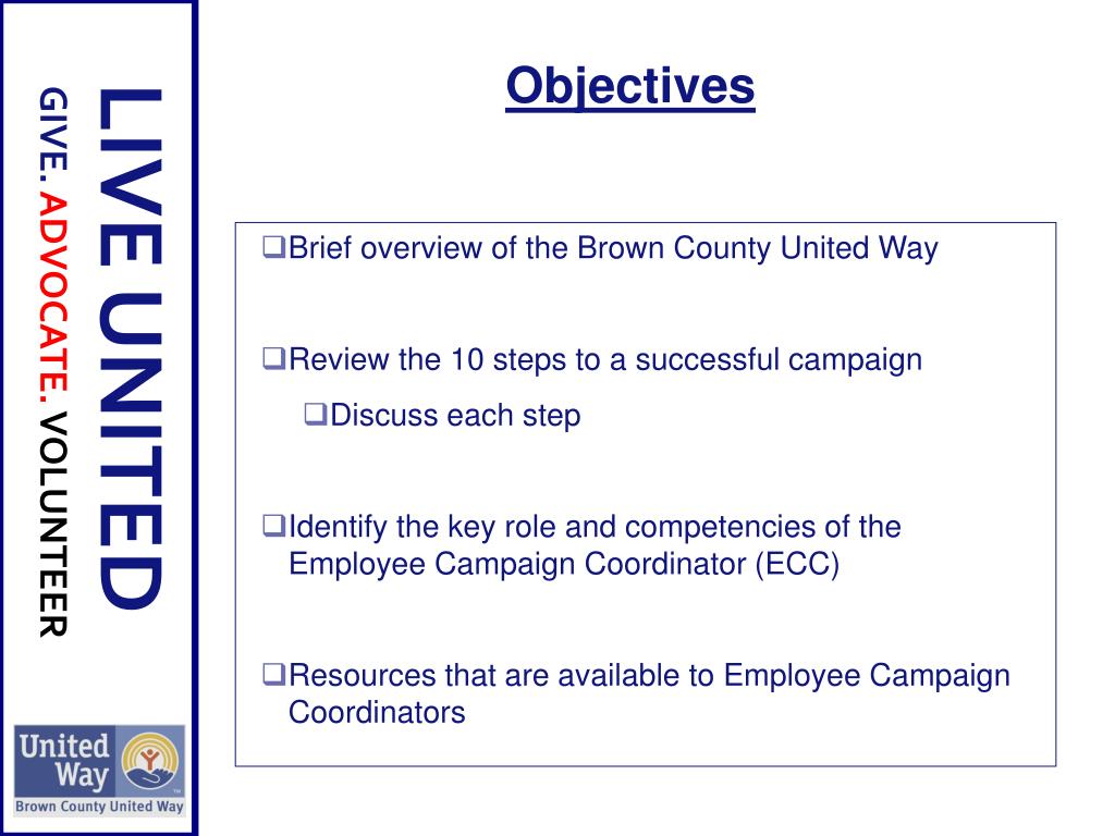 PPT - United Way Campaign 101 WELCOME PowerPoint Presentation, free ...