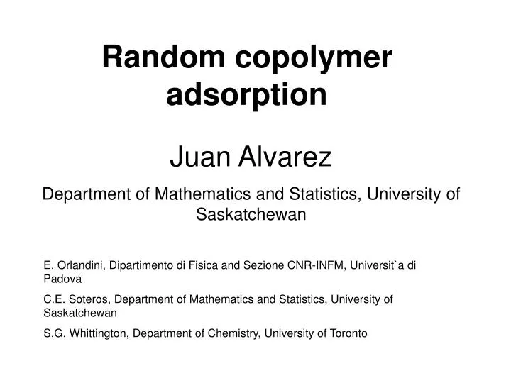 PPT - Random copolymer adsorption PowerPoint Presentation, free ...