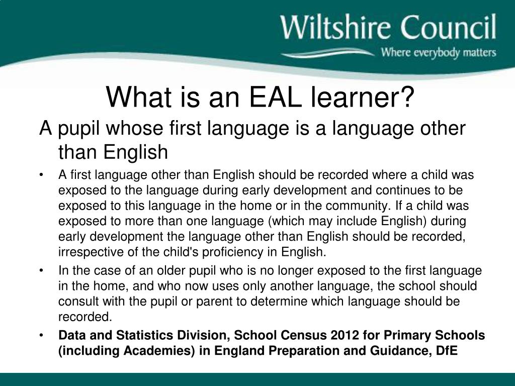 PPT - Sarah Thompson Steven Donohue EAL Advisory Teachers, EMAS Team ...