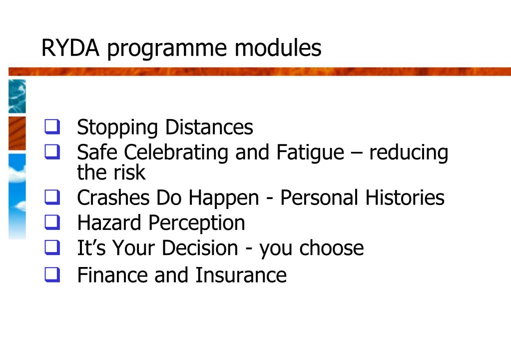 PPT - RYDA New Zealand Limited Rotary Clubs of New Zealand Youth Driver ...