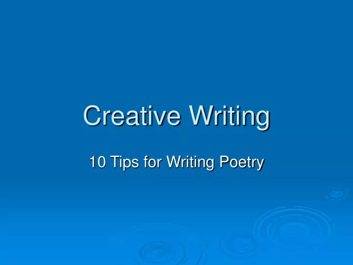 PPT - Creative Writing PowerPoint Presentation, free download - ID:1806058