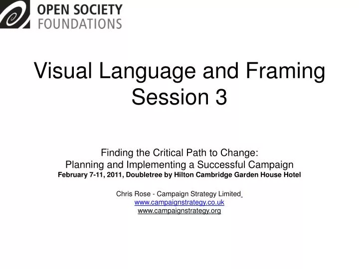 PPT - Visual Language and Framing Session 3 PowerPoint Presentation ...