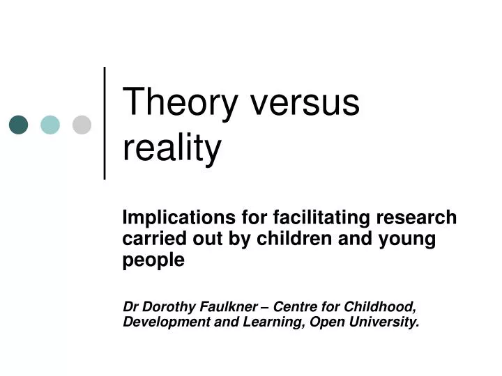 PPT - Theory versus reality PowerPoint Presentation, free download - ID ...