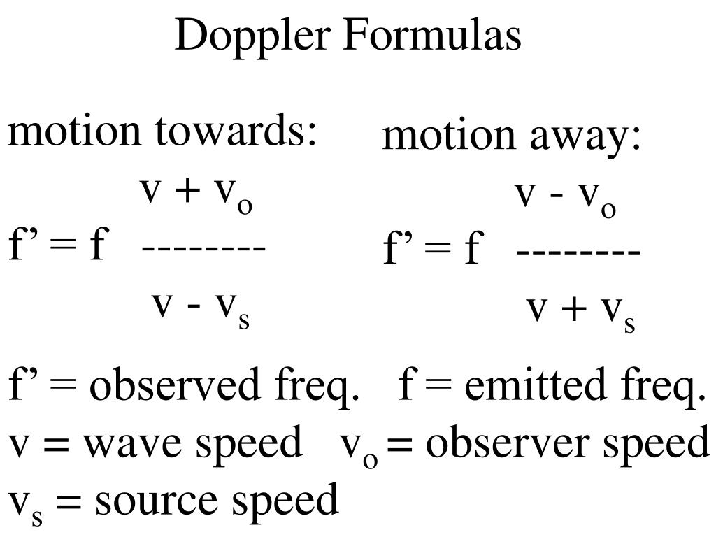 Doppler Effect Equation Example Sinchisa