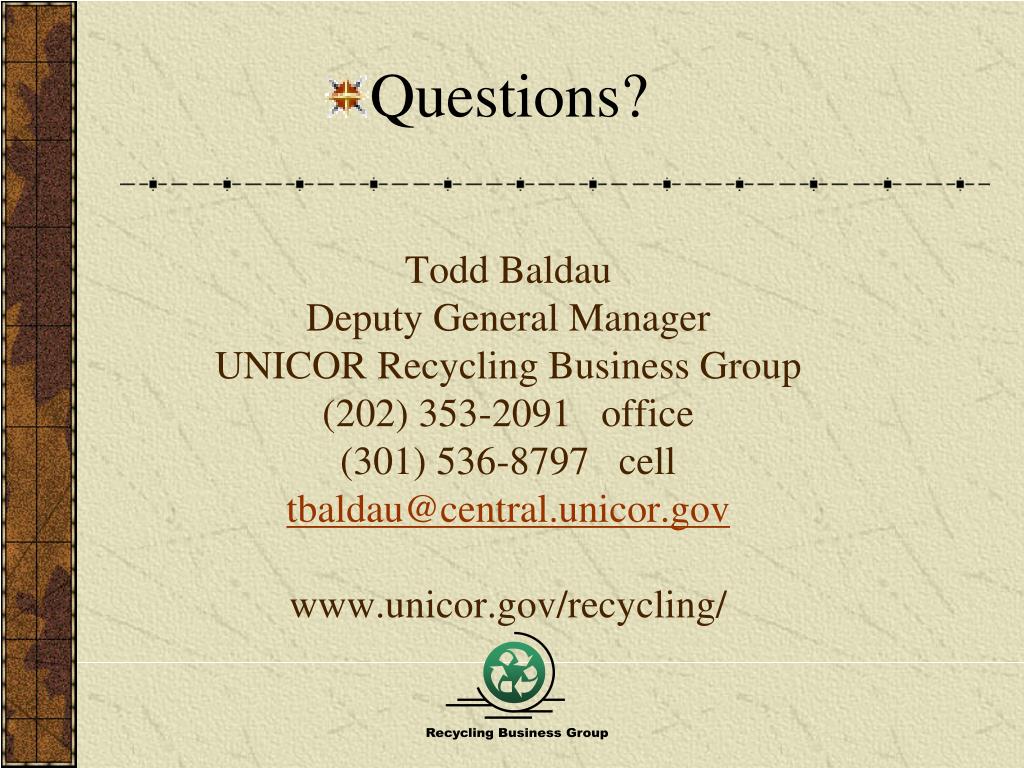 PPT - UNICOR Federal Prison Industries, Inc. PowerPoint Presentation ...