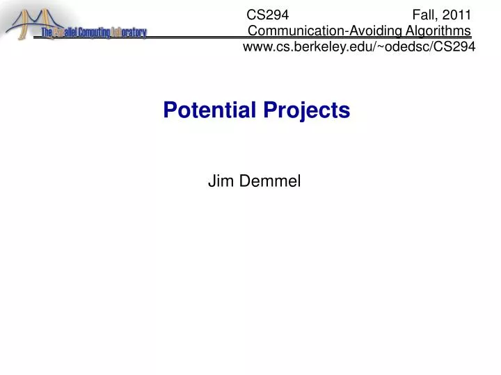 PPT - Potential Projects PowerPoint Presentation, free download - ID ...