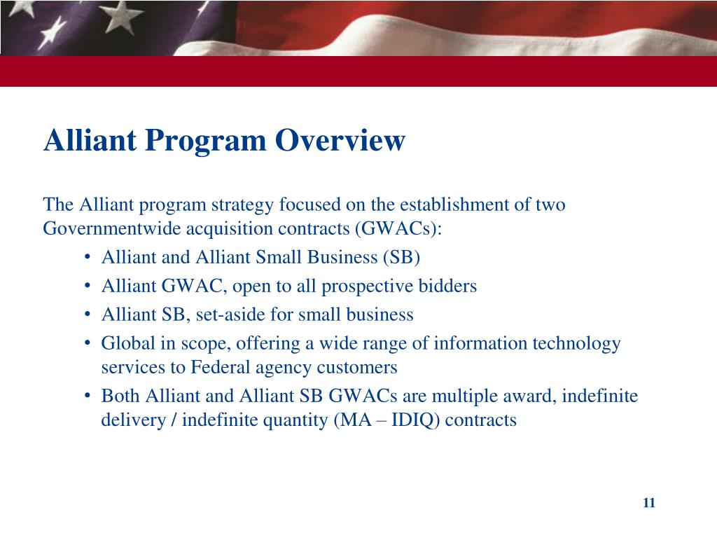 PPT - Alliant and Alliant Small Business: GSA’s Next Generation GWACs ...