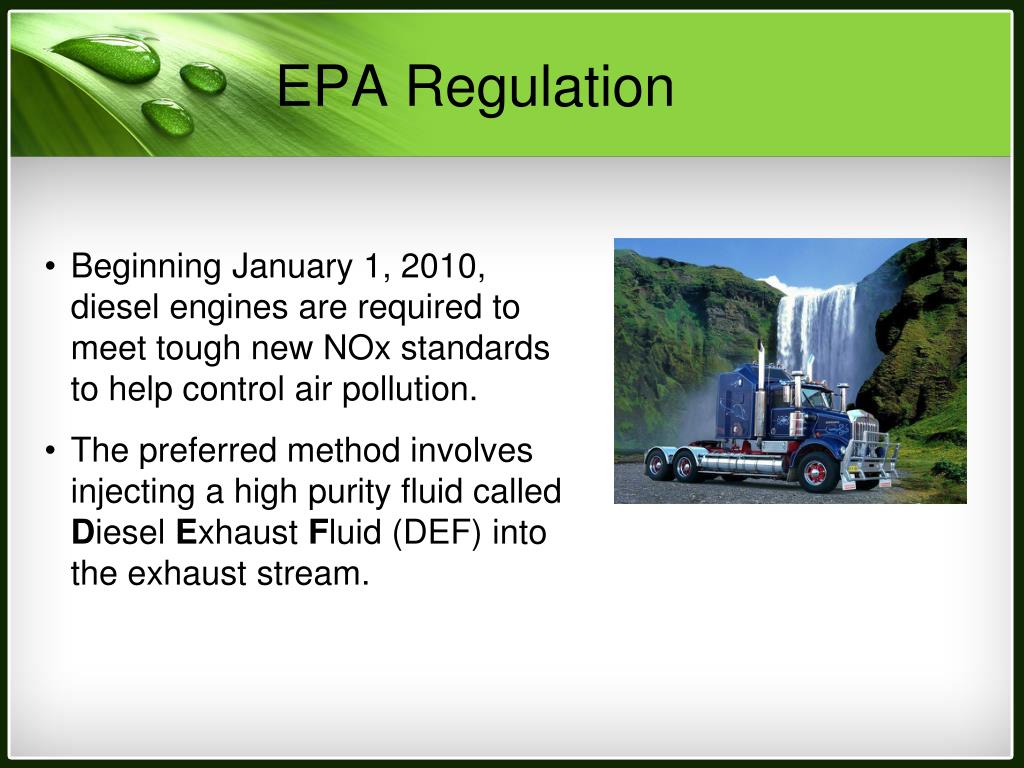 PPT - Diesel Exhaust Fluid & Diesel Fuel Additives PowerPoint ...