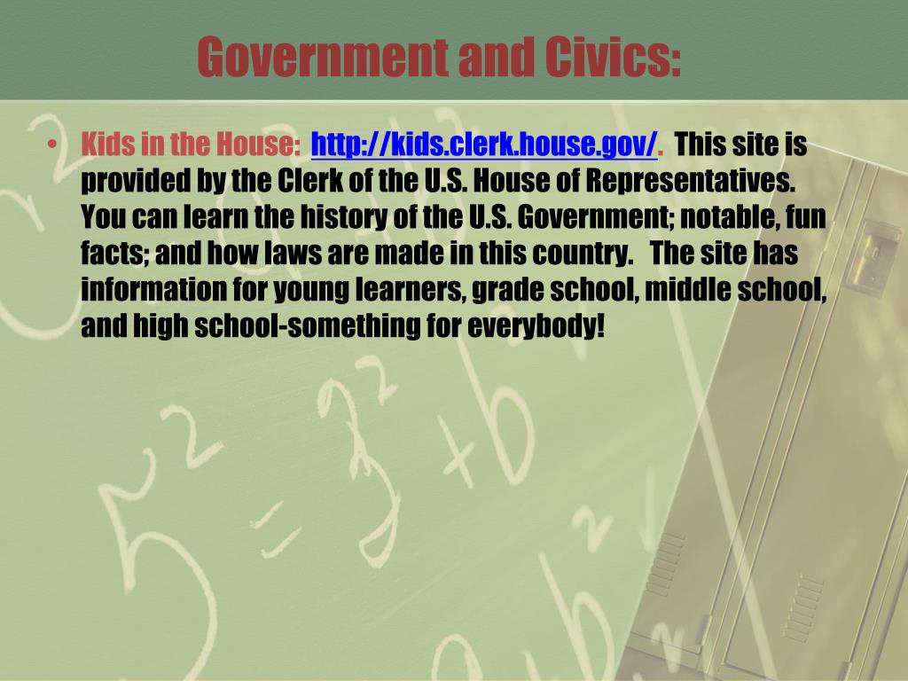 PPT - Federal Government Websites for Kids PowerPoint Presentation ...