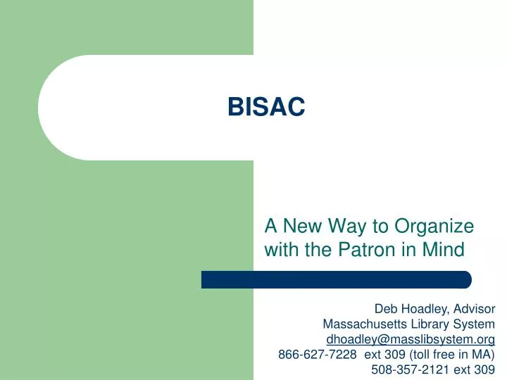 PPT - BISAC PowerPoint Presentation, free download - ID:1809830