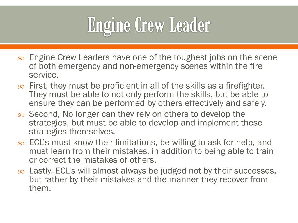 PPT - Engine Crew Leader PowerPoint Presentation, free download - ID ...