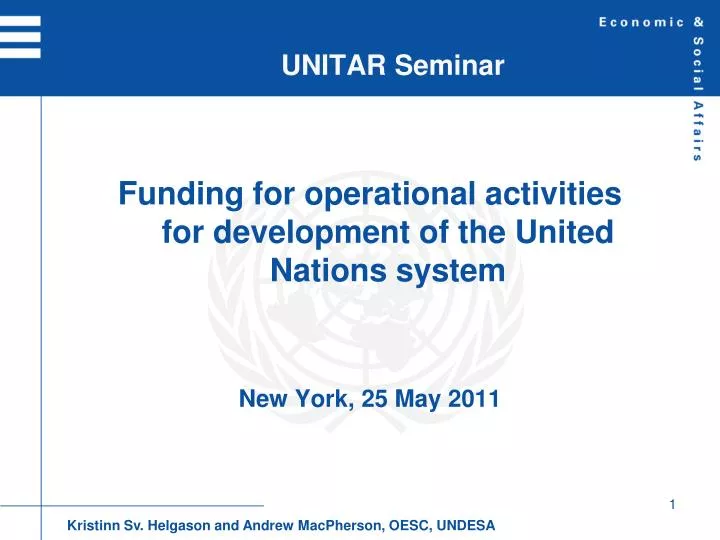 PPT - UNITAR Seminar PowerPoint Presentation, free download - ID:1810614
