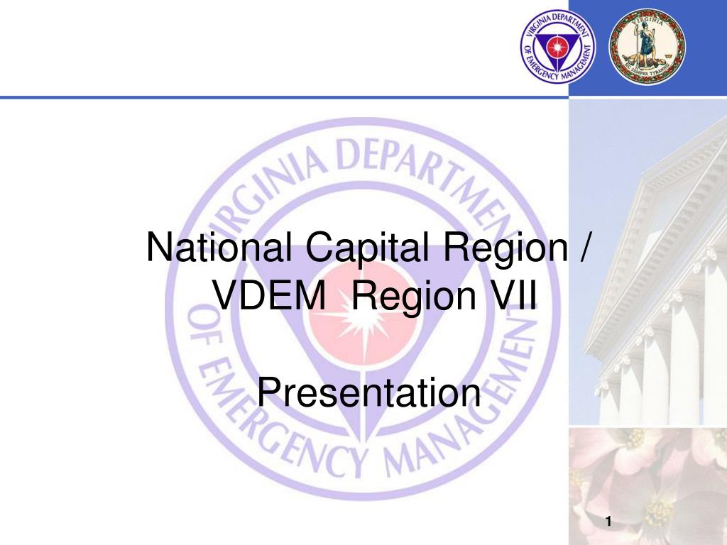PPT - National Capital Region / VDEM Region VII Presentation PowerPoint ...