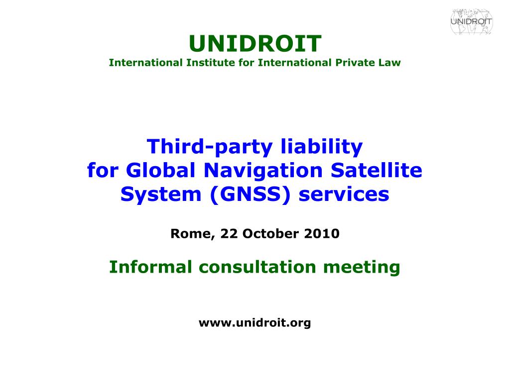 PPT - UNIDROIT International Institute for International Private Law ...