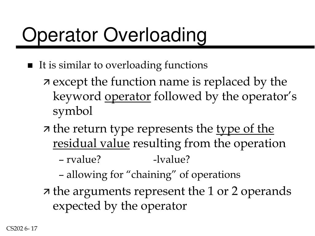 Ppt Introduction To C Operator Overloading Powerpoint Presentation ... Ppt Introduction To C Operator Overloading Powerpoint Presentation ...