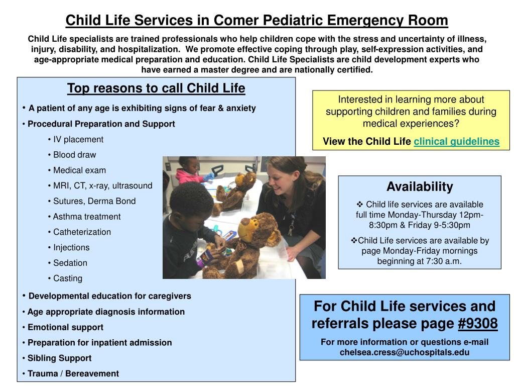PPT - Child Life Services in Comer Pediatric Emergency Room PowerPoint ...