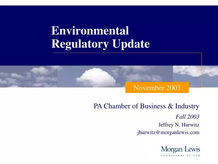 PPT - Environmental Regulatory Update PowerPoint Presentation, free ...