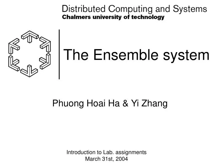 PPT - The Ensemble system PowerPoint Presentation, free download - ID ...